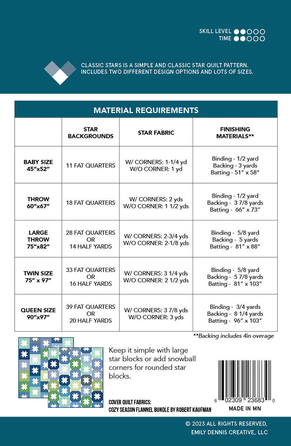Classic Stars PDF Quilt Pattern-Automatic Download – Quilty Love
