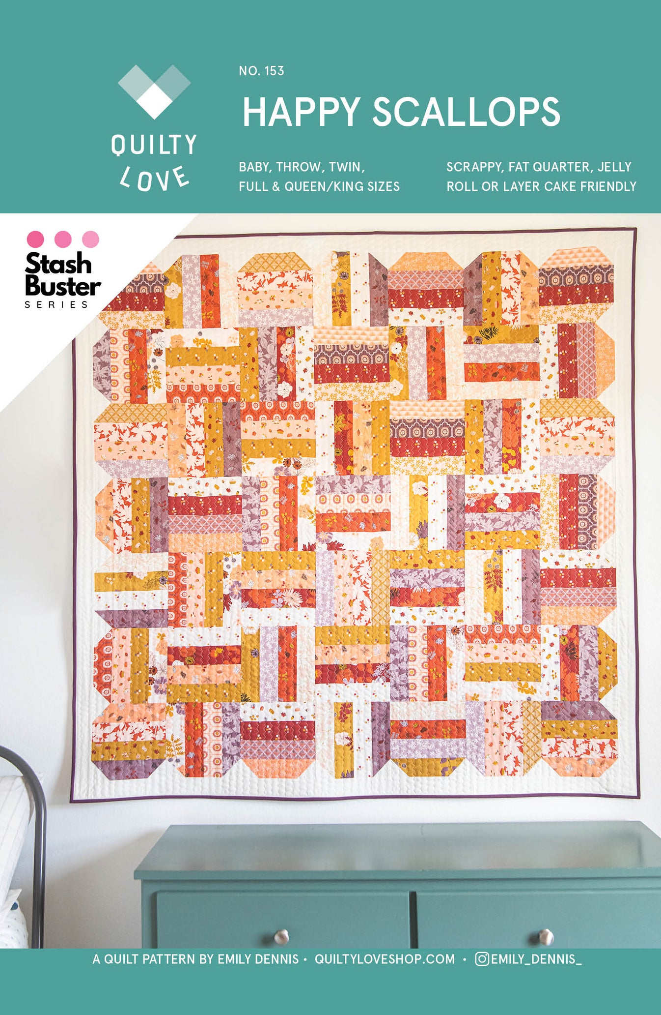 Happy Scallops Printed PAPER pattern – Quilty Love