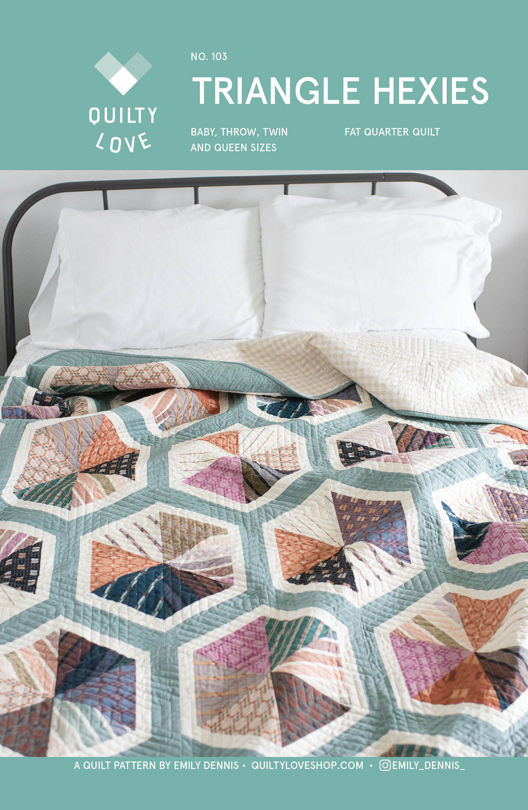Triangle Hexies Quilt Pattern – Quilty Love