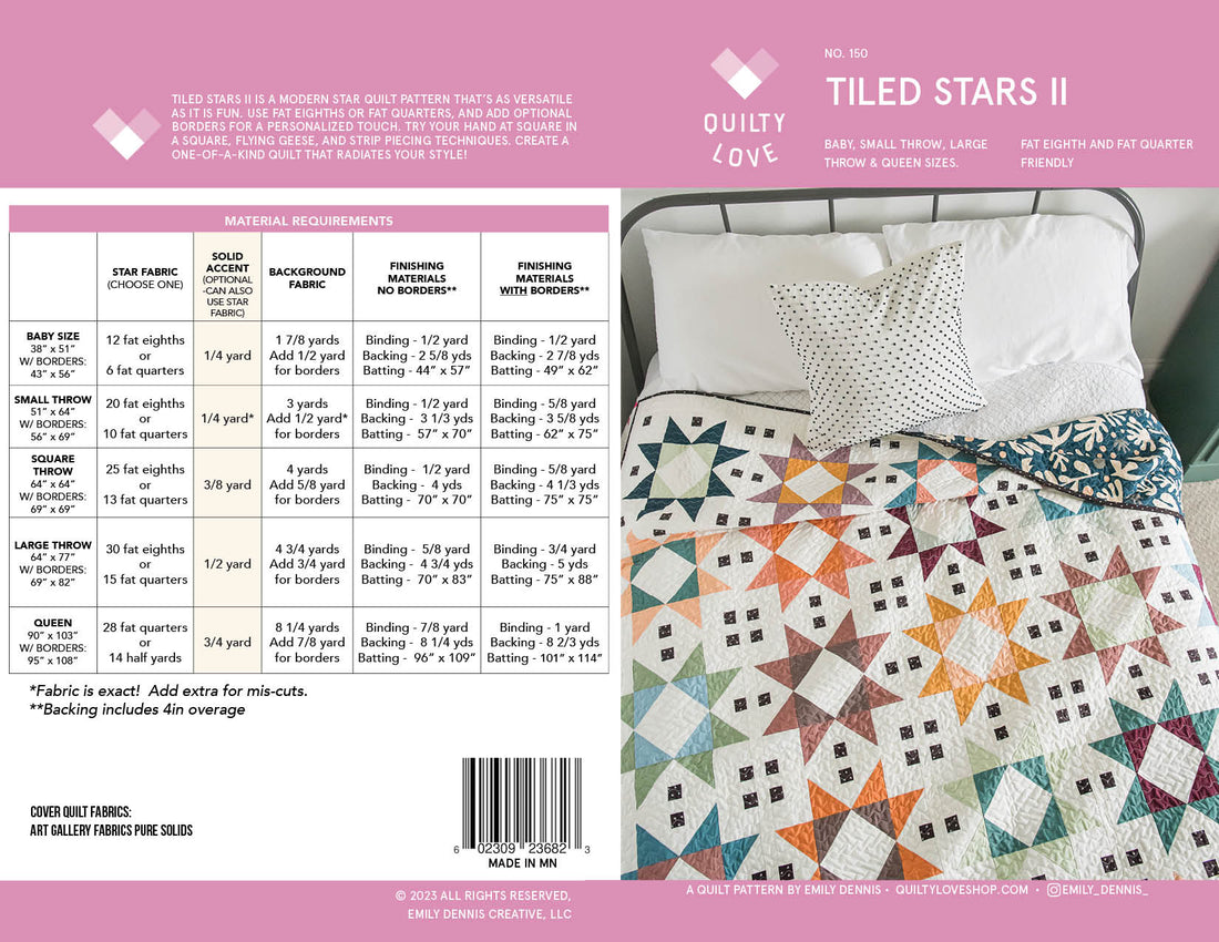 Tiled Stars II PDF Quilt Pattern-Automatic Download – Quilty Love