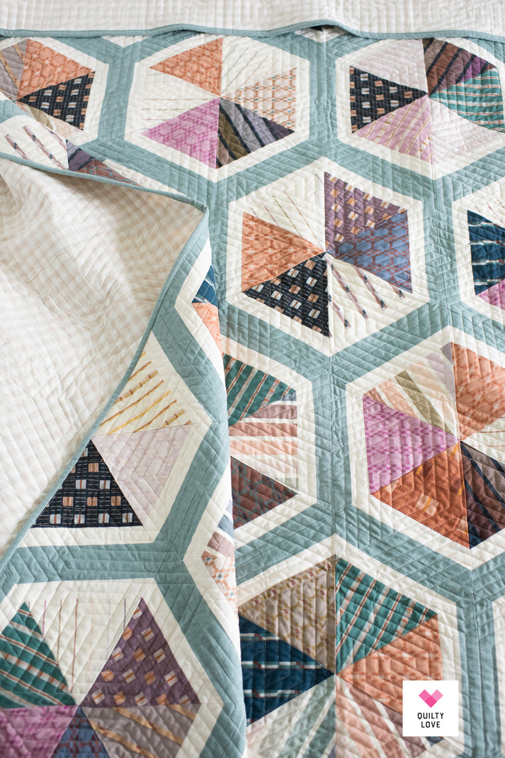 Triangle Hexies PAPER quilt pattern – Quilty Love