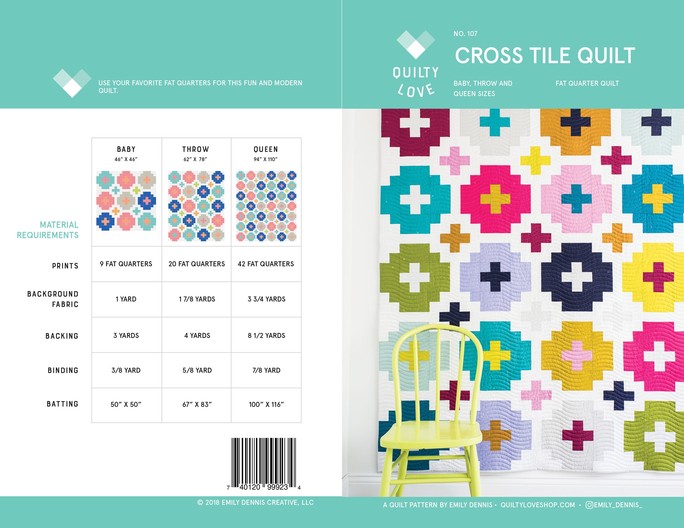 Cross Tile PAPER Quilt Pattern – Quilty Love