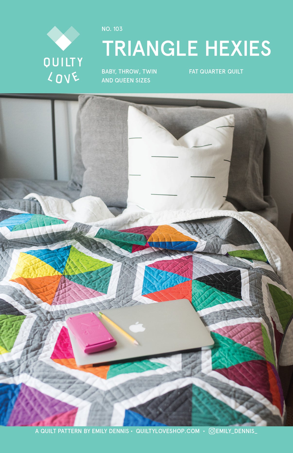 Triangle Hexies PAPER quilt pattern – Quilty Love