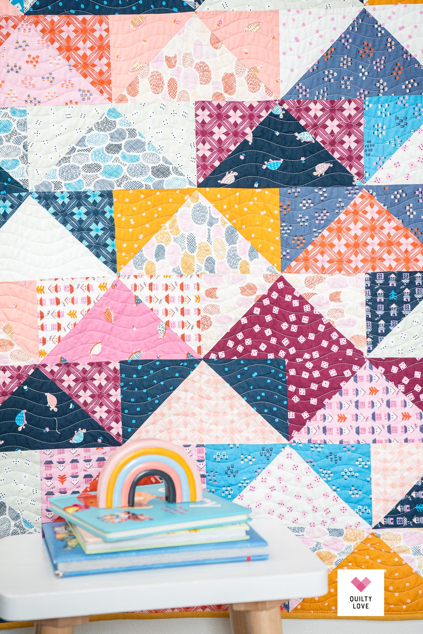 Patchwork Flying Geese PAPER Quilt Pattern – Quilty Love