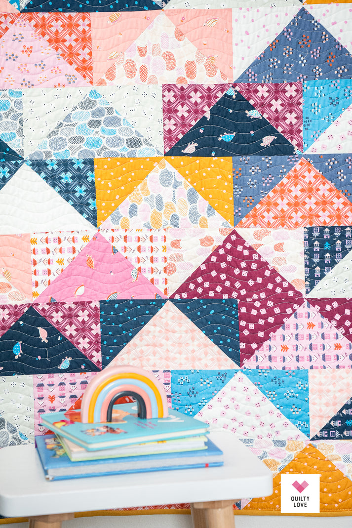 Patchwork Flying Geese PAPER Quilt Pattern – Quilty Love