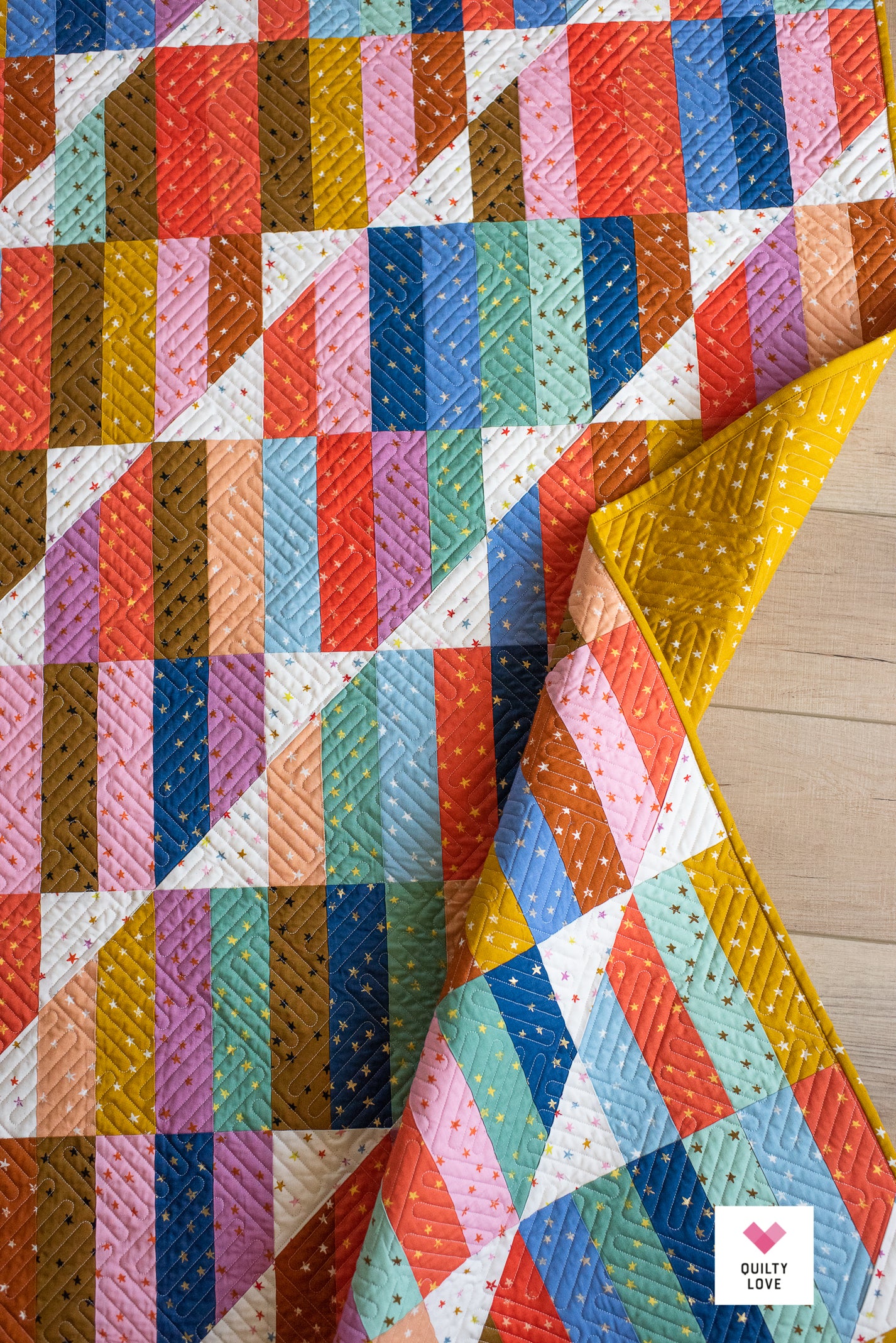 Happy Stripes PDF Quilt Pattern-Automatic Download – Quilty Love